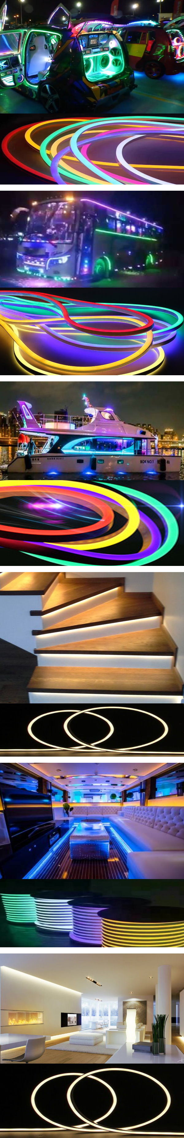 Various Sizes LED Flexible Neon Soft Tube Light for Interior / Exterior